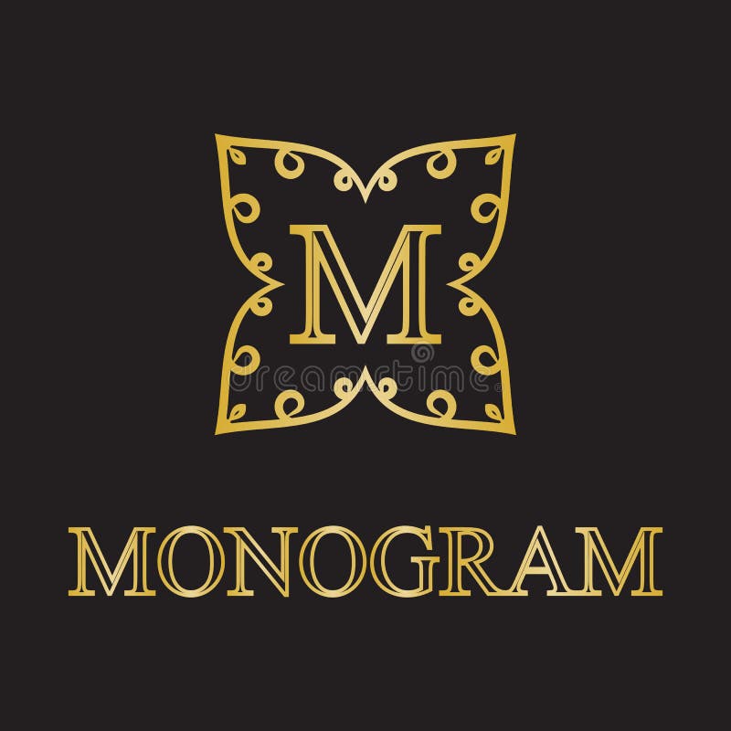 Monogram icon stock illustration. Illustration of crest - 102756067