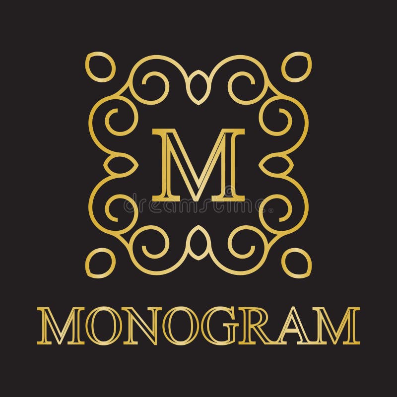 Monogram icon stock vector. Illustration of design, crest - 102755528