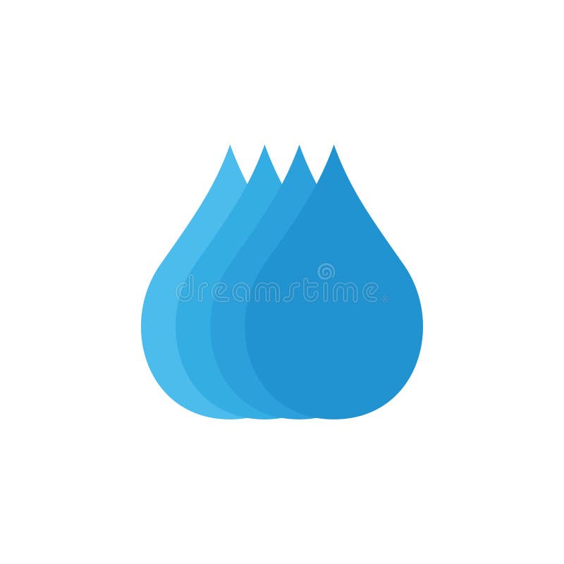 Simple Drop Blue Water Green Leaf Shape Logo Vector Stock Vector ...