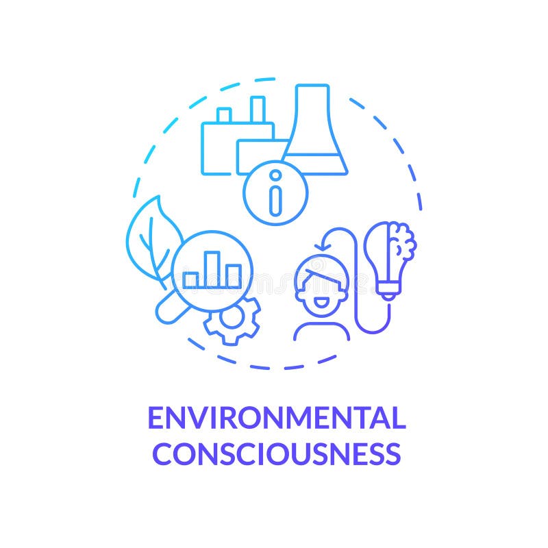 Simple Gradient Environmental Consciousness Icon Concept Stock Vector - Illustration of ...