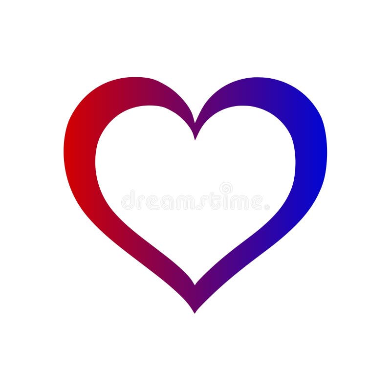 A Simple Gradient Heart Shape Frame Vector Design Stock Vector ...