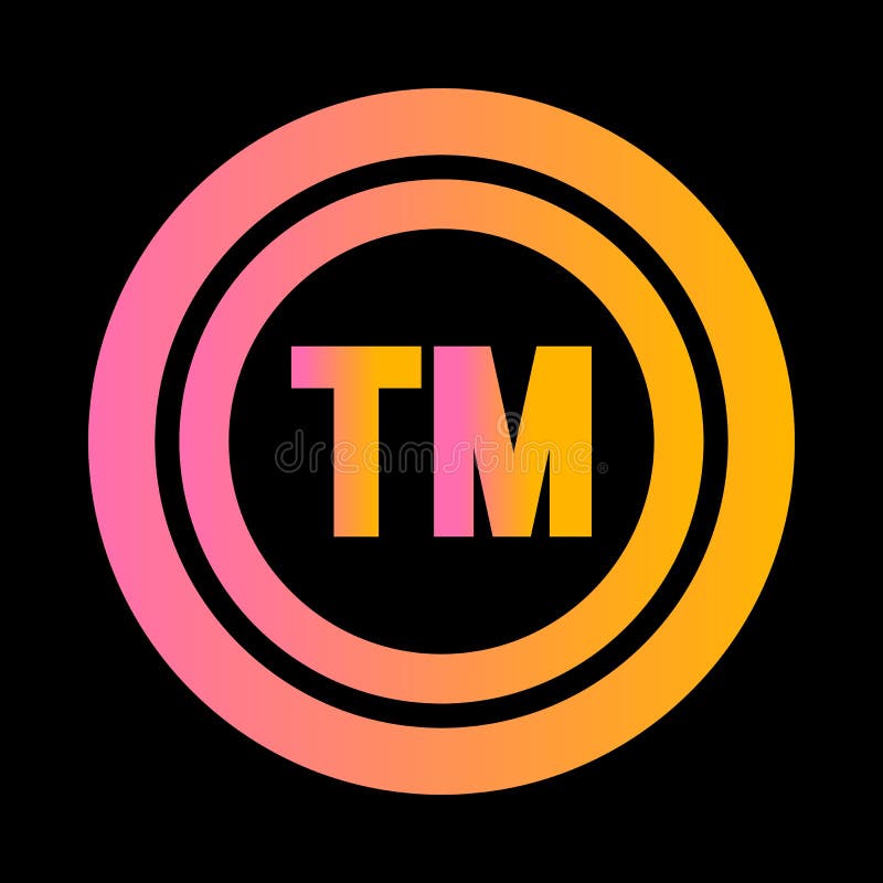 Simple Gradient Pink and Orange Trademark Symbol for the Web Stock ...