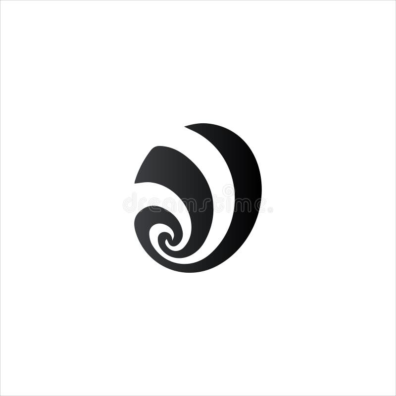 Simple Gradient Spiral Elements, Isolated Vector Graphic on White ...