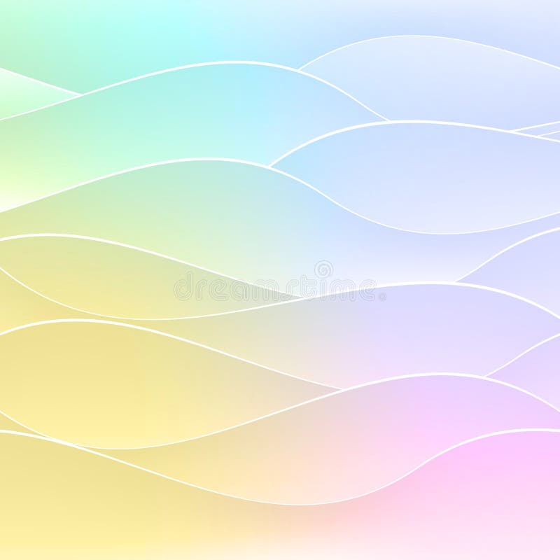 Wave with Some Swirl Effect and White and Gradient Stock Illustration ...
