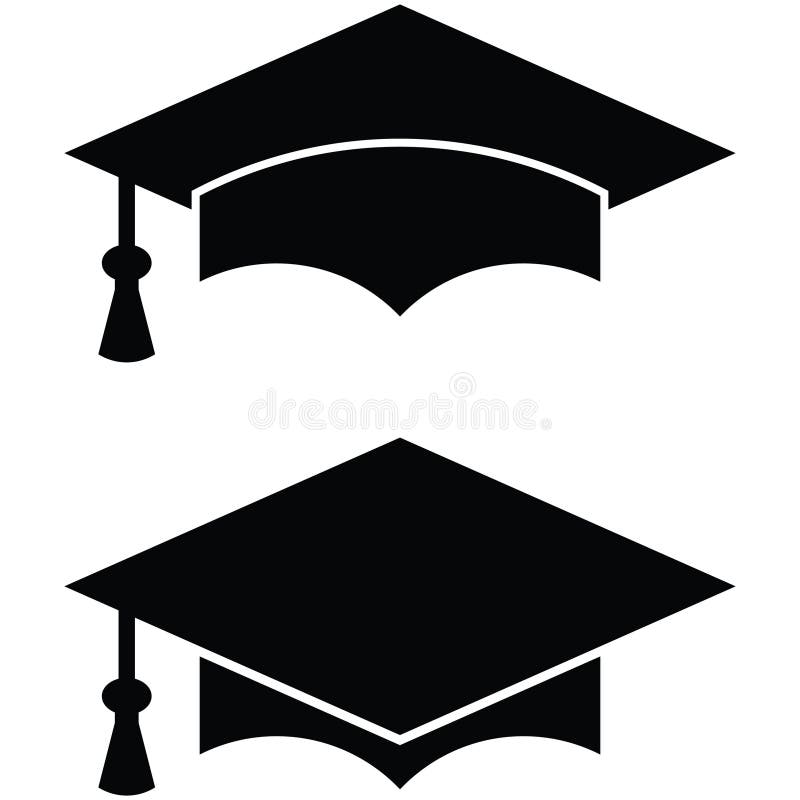 Graduation Cap Clip Art Shape Isolated Stock Vector - Illustration of ...