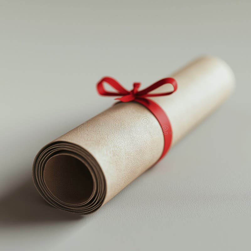 Simple Graduation Concept: Diploma Scroll Stock Image - Image of future ...