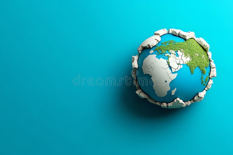 A Simple Graphic of Earth with a Cracked, Delicate Ring Around it ...