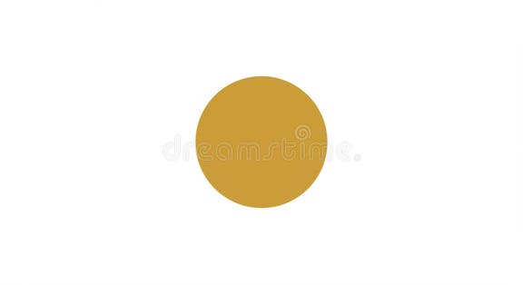 A Simple Graphic Featuring a Solid Mustard-colored Circle Centered on a ...