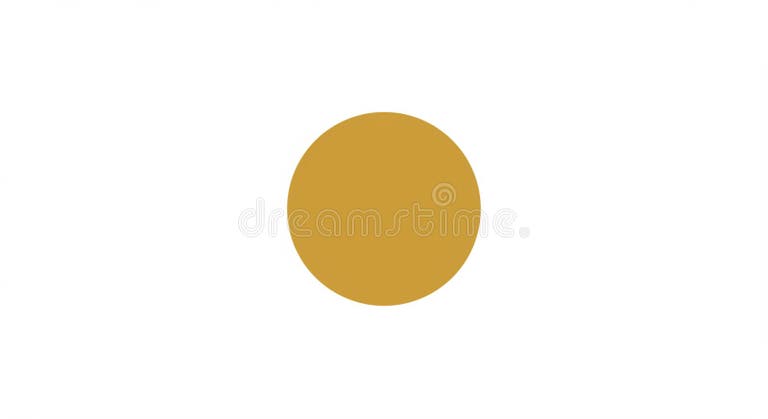 A Simple Graphic Featuring a Solid Mustard-colored Circle Centered on a ...