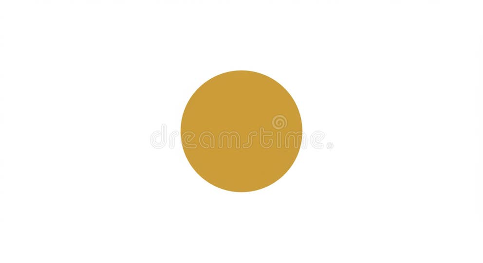A Simple Graphic Featuring a Solid Mustard-colored Circle Centered on a ...