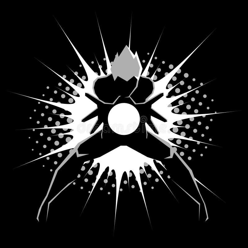 Superhero Creating an Energy Blast Stock Vector - Illustration of hands ...