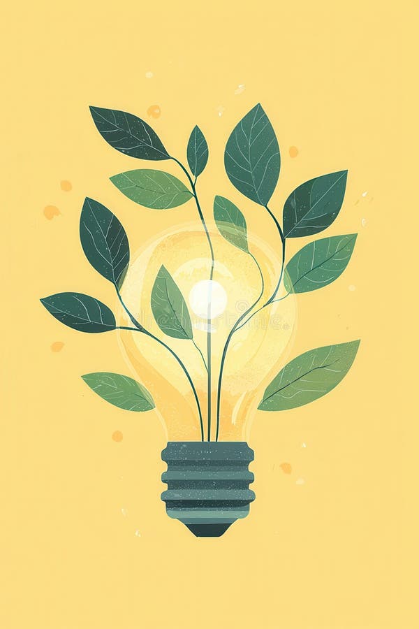 Eco-friendly Concept with LED Light Bulb and Green Plant Stock Photo ...