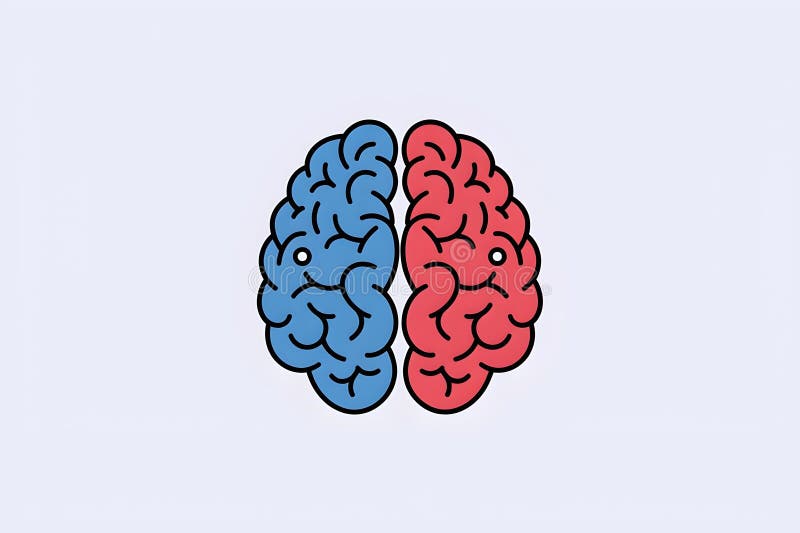 Brain Divided in Six Parts Like Puzzle. Function Zones. Vector Stock ...