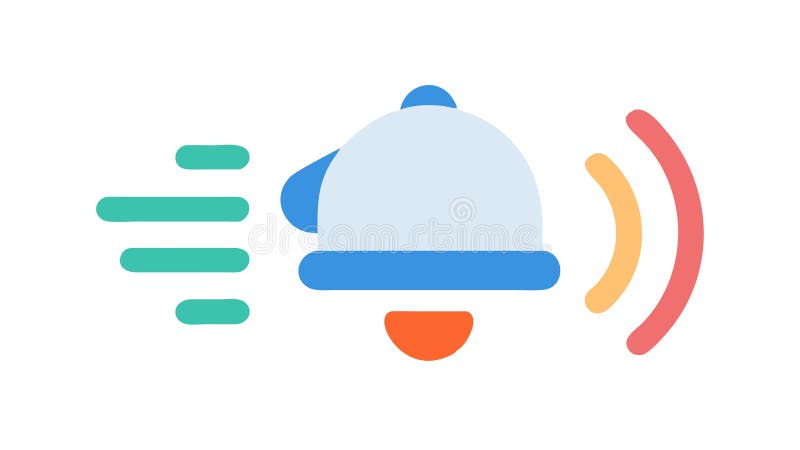 Simple Graphic Speed Alert Notification Bell Element Vector Design ...
