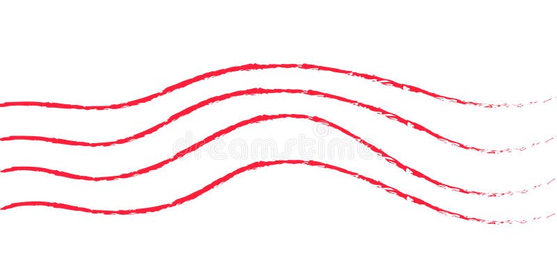 A Simple Graphic with Three Red, Wavy Lines Against a White Background ...
