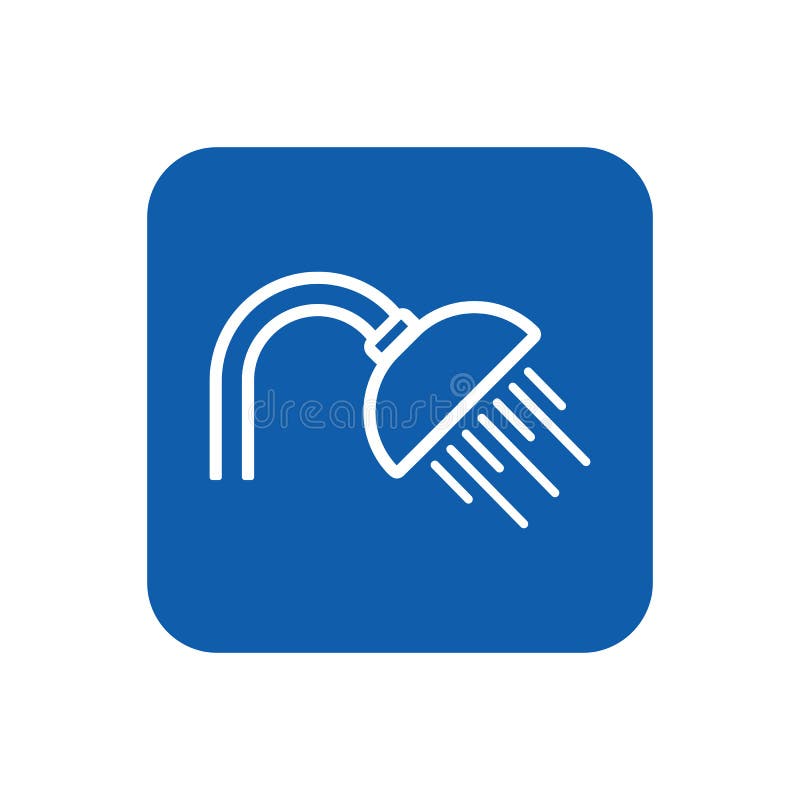 Simple Graphic Vector Flat Outline Shower Icon; Shower Information Sign ...
