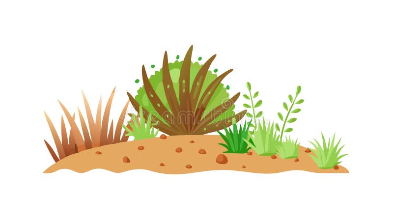 Simple Grassy Hill, Natural Environment Landscape Icon, Vector Design ...