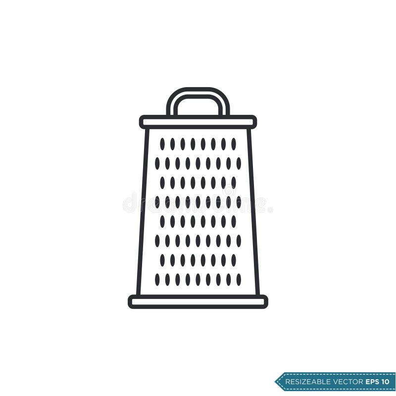 Black Color Simple Grater Icon Vector Template Illustration Design ...