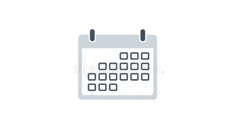 Simple Gray Calendar Icon with Subtle Texture Stock Illustration ...