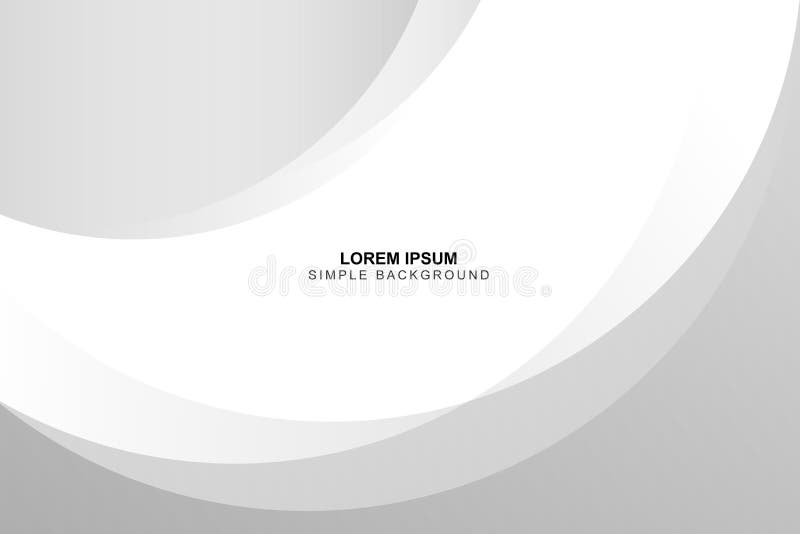 Simple Gray Curved Background. Stock Vector - Illustration of paper ...