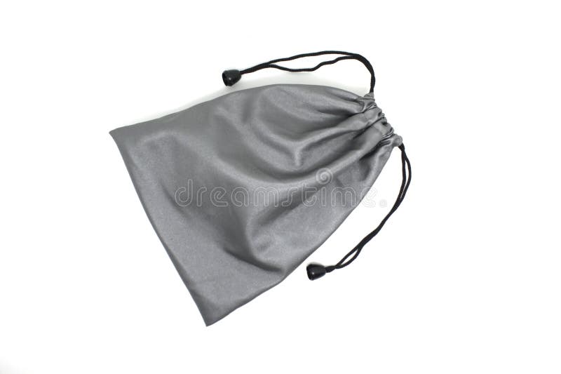 A Simple Gray Pouch Isolated on White Background Stock Image - Image of ...