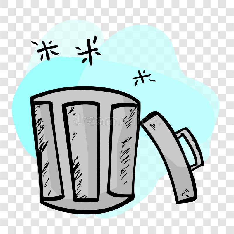 Simple Gray Vector Hand Draw Sketch Of Opened Empty Clean And Tidy ...