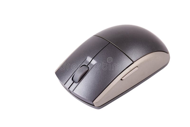 Simple Gray Wireless Computer Mouse, Plain Grey Desktop PC Mouse ...