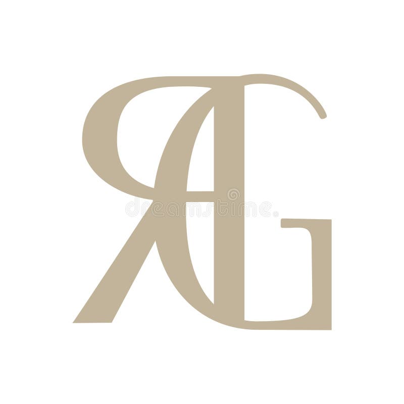 Simple Great Luxury Initial RG Letter Logo Design Vector Graphic ...
