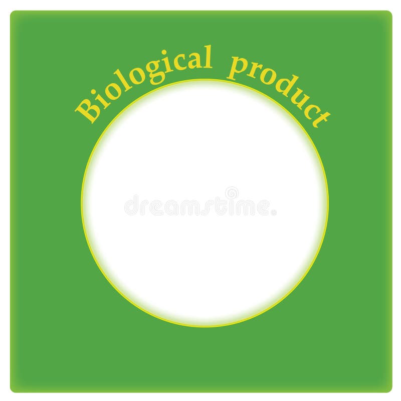 Simple Green Bio Design Theme with White Frame. Stock Vector ...