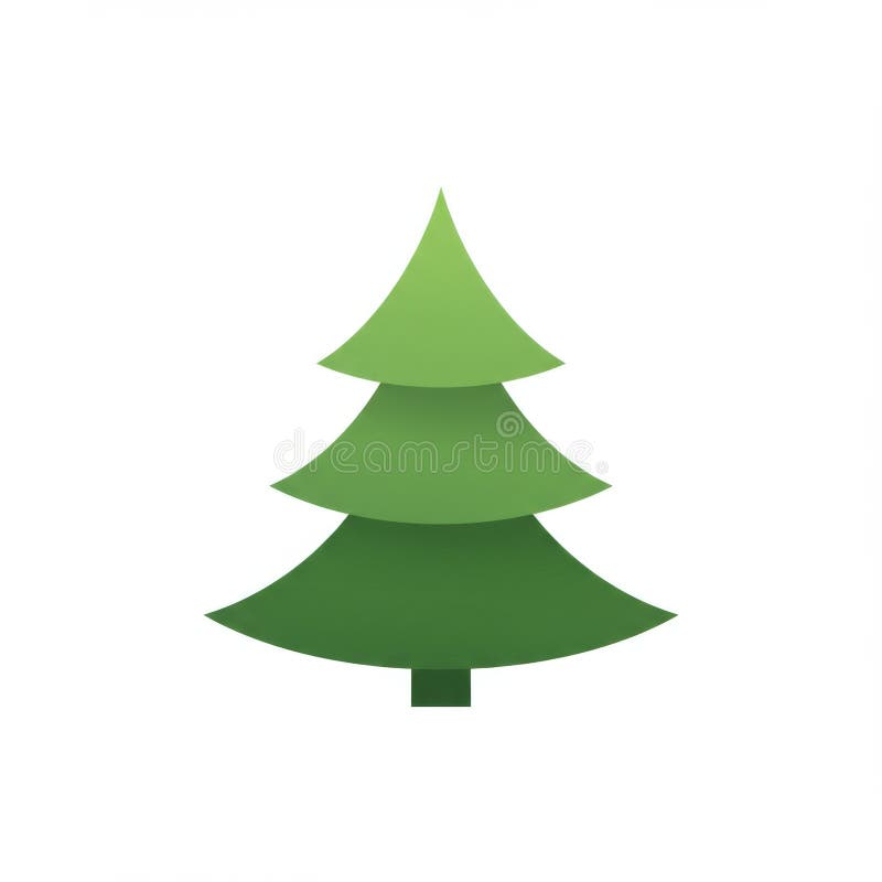 Simple Green Christmas Tree Illustration Stock Illustration ...