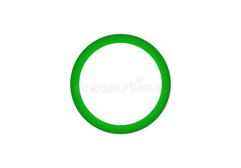 Simple Green Circle on White Background Stock Illustration ...
