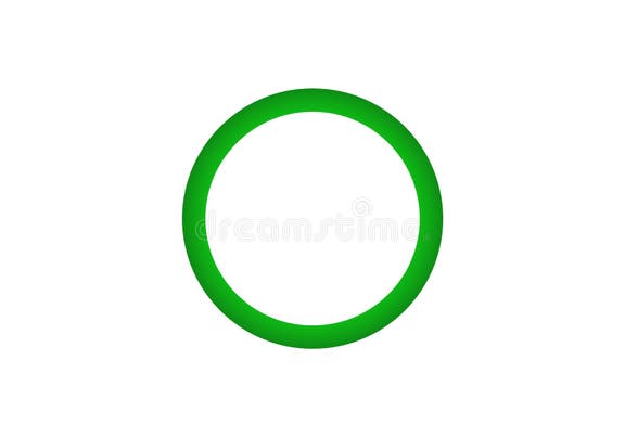 Simple Green Circle on White Background Stock Illustration ...