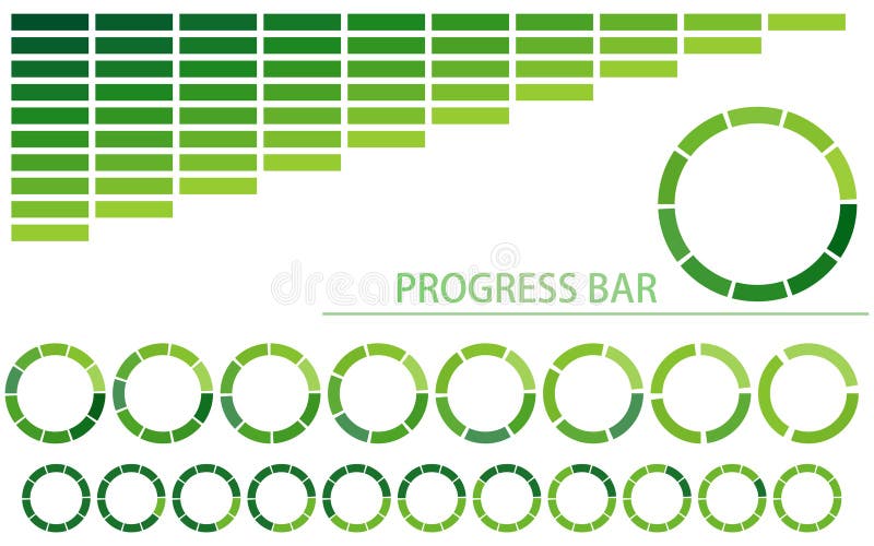 Simple Green Gradient Progress Bar, Infographic Stock Vector ...