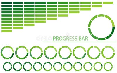 Simple Green Gradient Progress Bar, Infographic Stock Vector ...