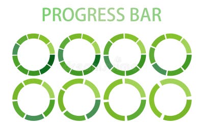 Simple Green Gradient Progress Bar, Infographic Stock Vector ...