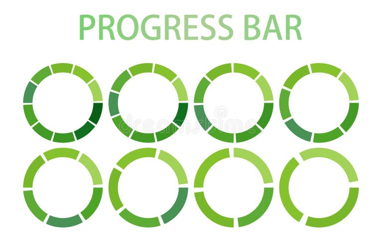 Simple Green Gradient Progress Bar, Infographic Stock Vector ...