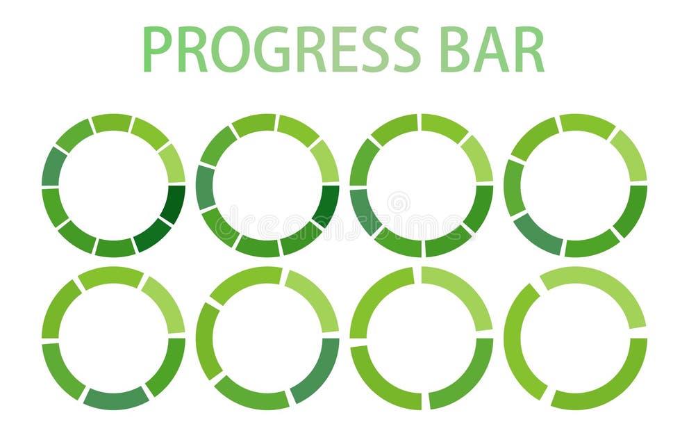 Simple Green Gradient Progress Bar, Infographic Stock Vector ...