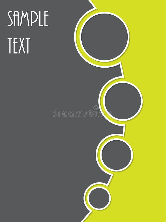 Simple Green Gray Color Brochure Design with Rings Stock Vector ...