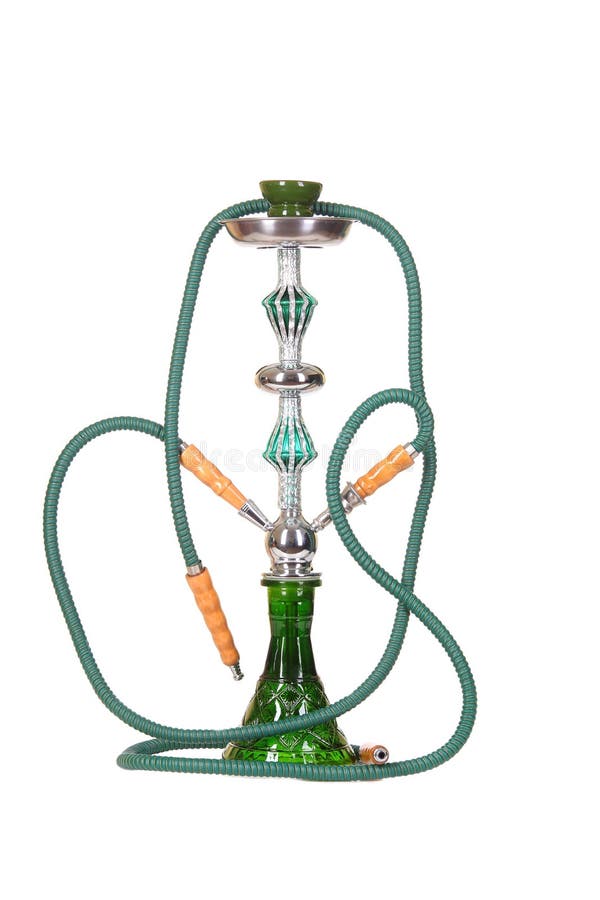 Simple Green Hookah on a White Stock Image - Image of concepts, culture ...
