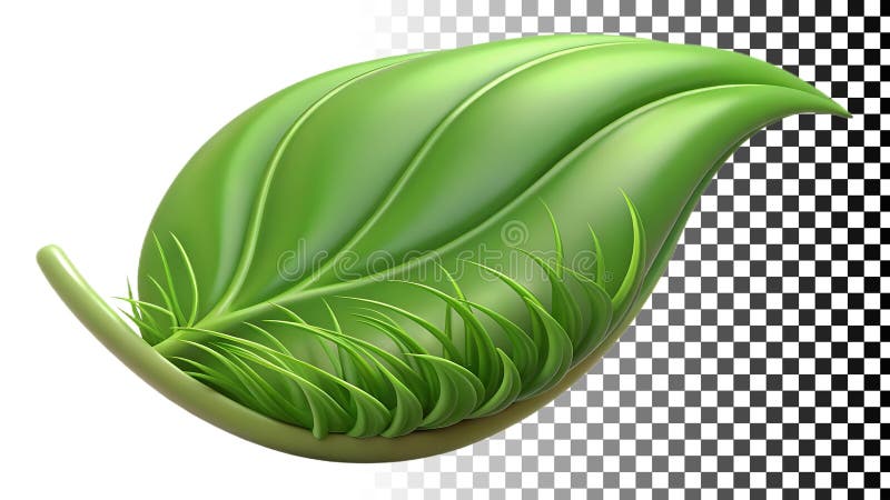 Simple Green Leaf, Basic Foliage Nature Element Illustration Png ...