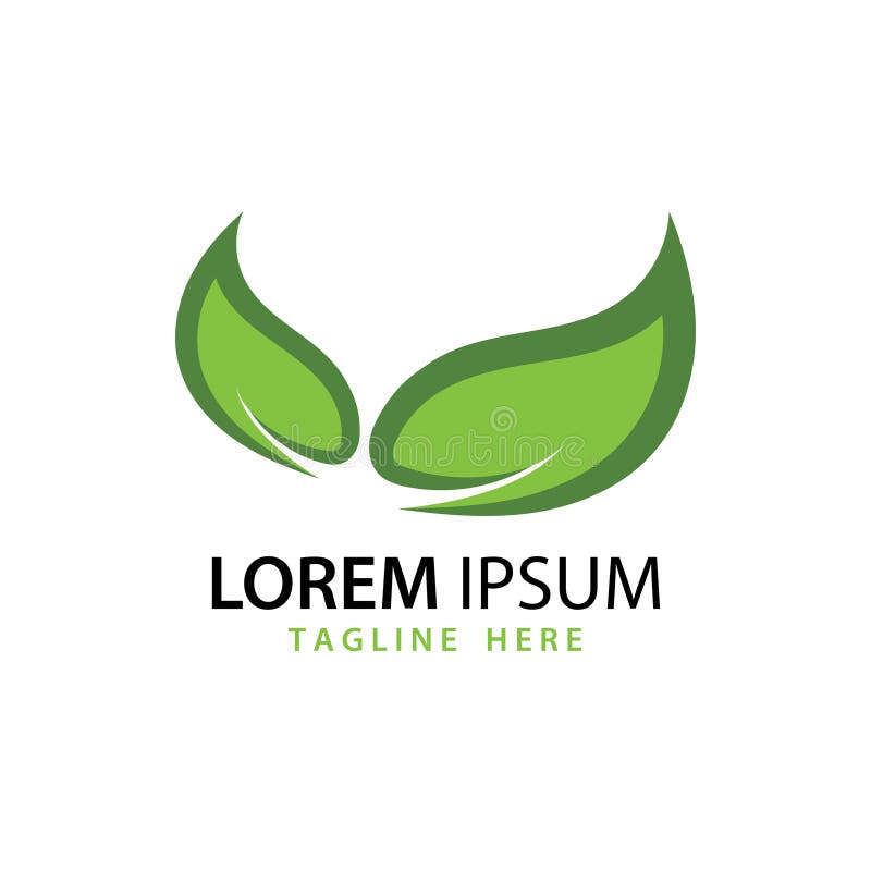 Simple Green Leaf Logo Vector Design Stock Vector - Illustration of ...