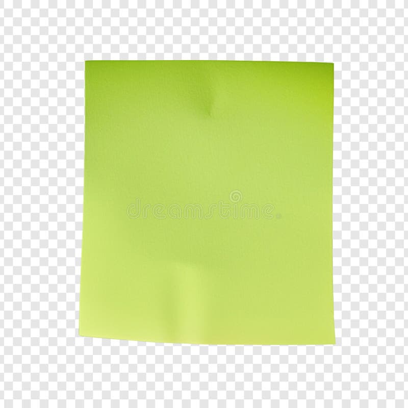 A Simple Green Postit Note stock illustration. Illustration of memo ...