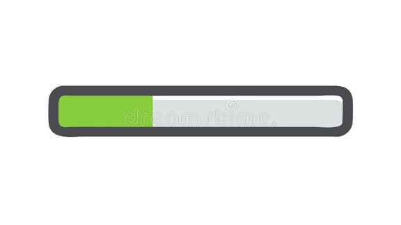 Simple Green Progress Bar Icon for Loading Status, Vector Design ...