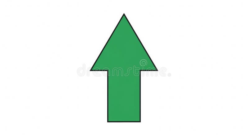 Simple Green Upward Arrow Graphic Design Stock Illustration ...