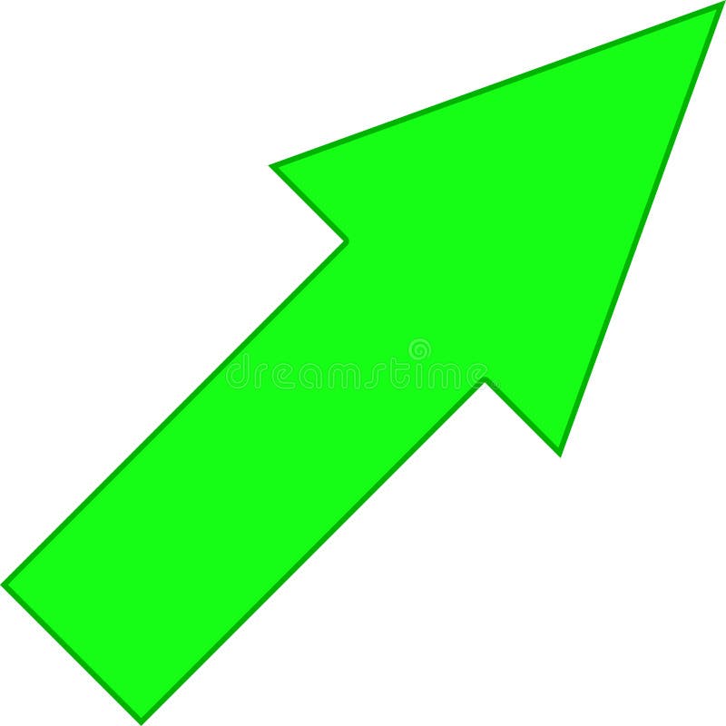 Green upward arrow icon stock illustration. Illustration of gain - 9430988