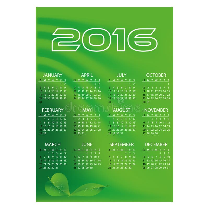 2016 Simple Business Blur Background Wall Calendar Eps10 Stock Vector ...