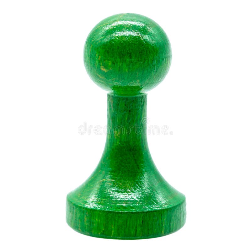 A Simple Green Wooden Token Stock Image - Image of game, single: 267311219