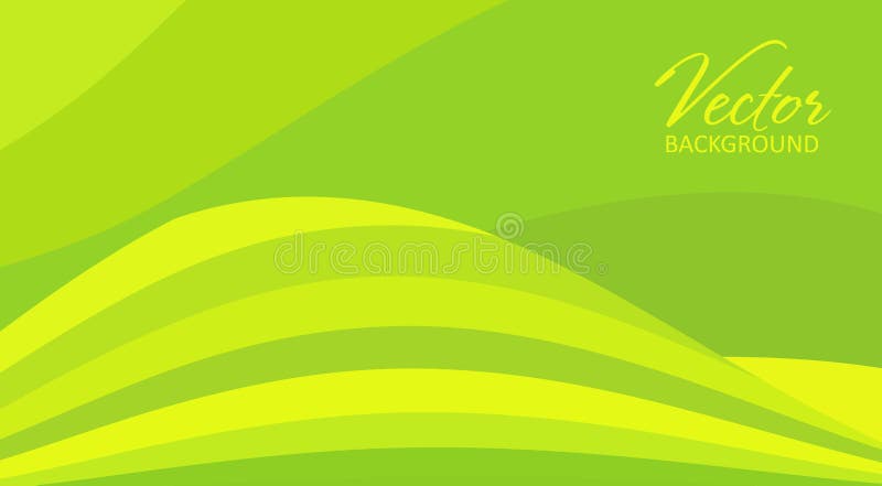 Simple Green and Yellow Background with Curved Stripes Stock Vector ...