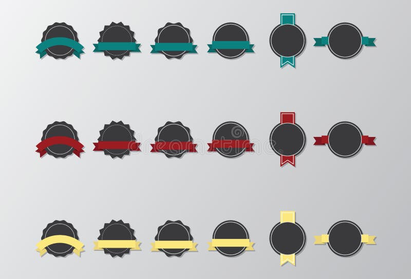 Simple grey badges stock vector. Illustration of stamp - 72236791