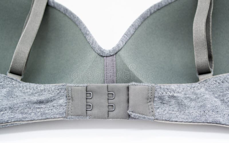 Simple Grey Bra on a White Background. Wrong Side, Wrong Side of ...